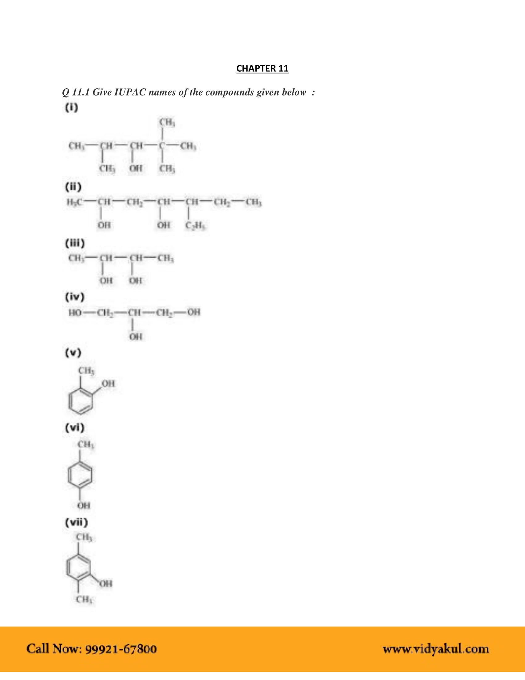Class 12th Chemistry Alcohols, Phenols and Ethers NCERT Solution CBSE 2023