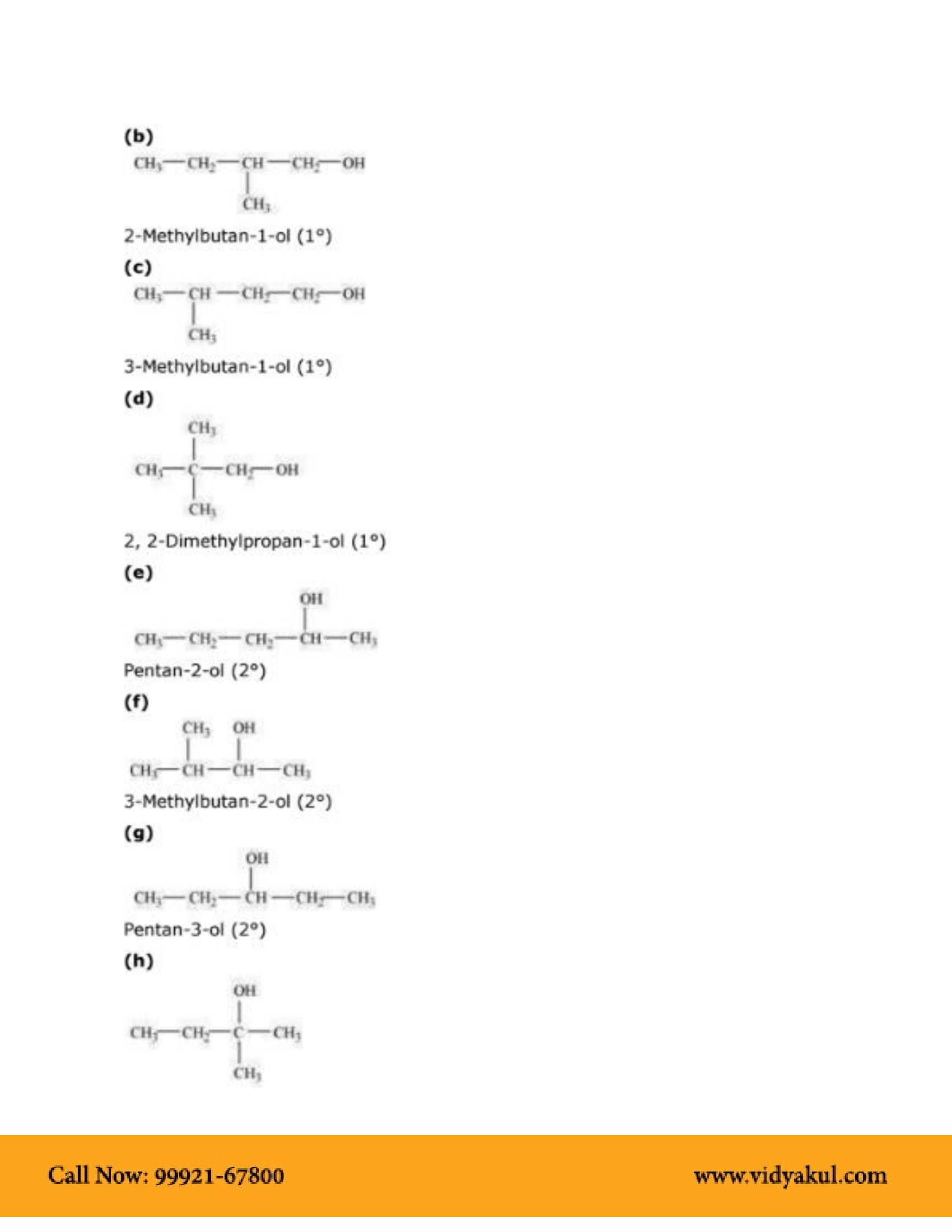 Class 12th Chemistry Alcohols, Phenols and Ethers NCERT Solution CBSE 2023