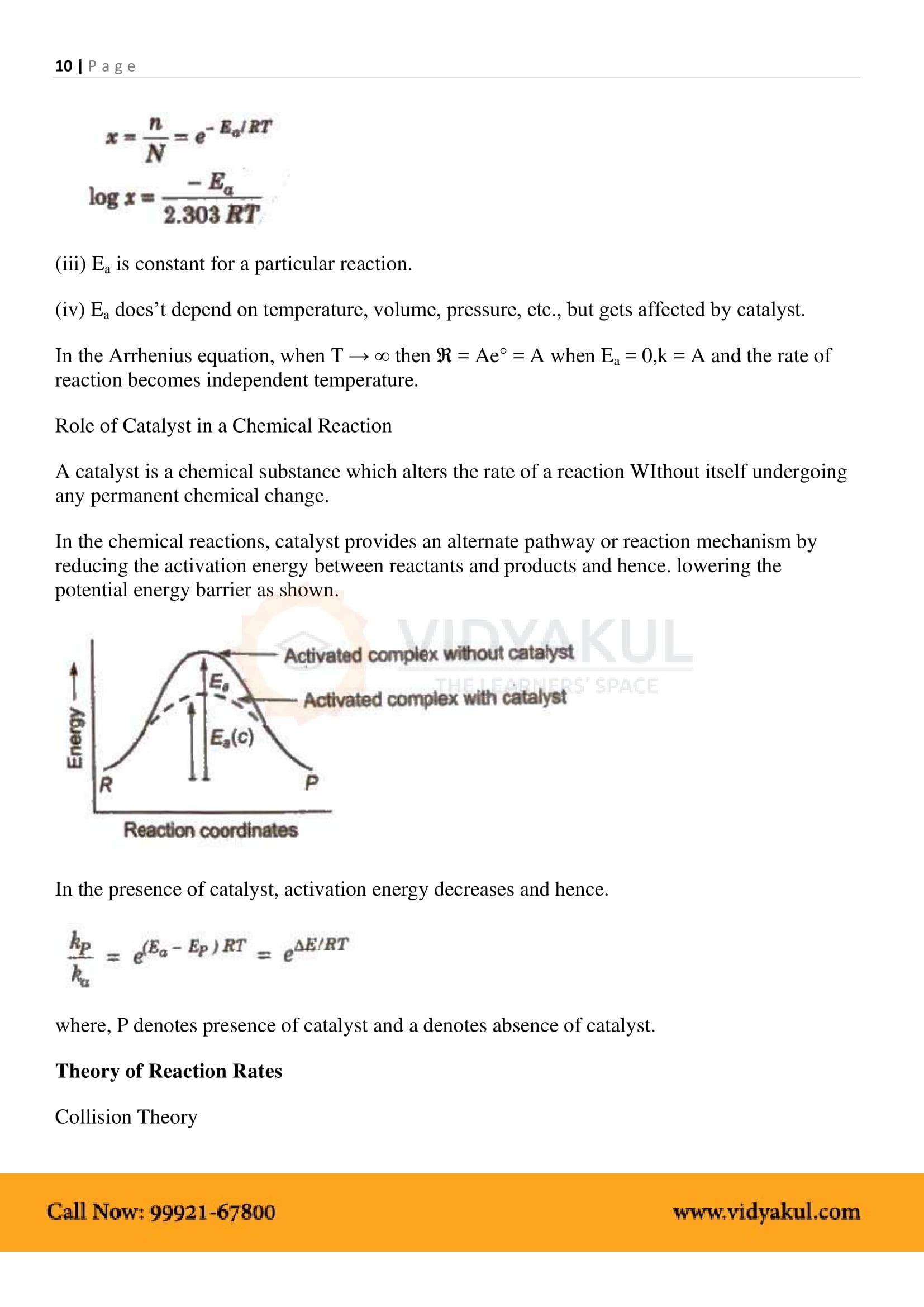 Chemical Kinetics Class 12 Notes Vidyakul