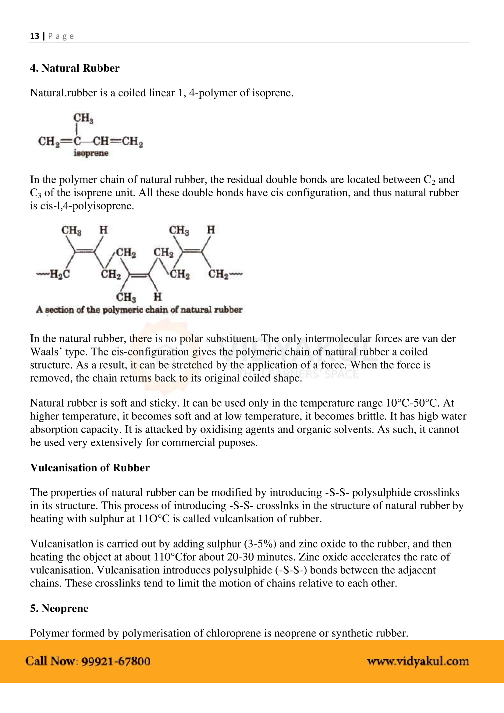 Class 12th Chemistry Polymers NCERT Notes CBSE 2023 Class 12th Chemistry Polymers NCERT Notes CBSE 2023