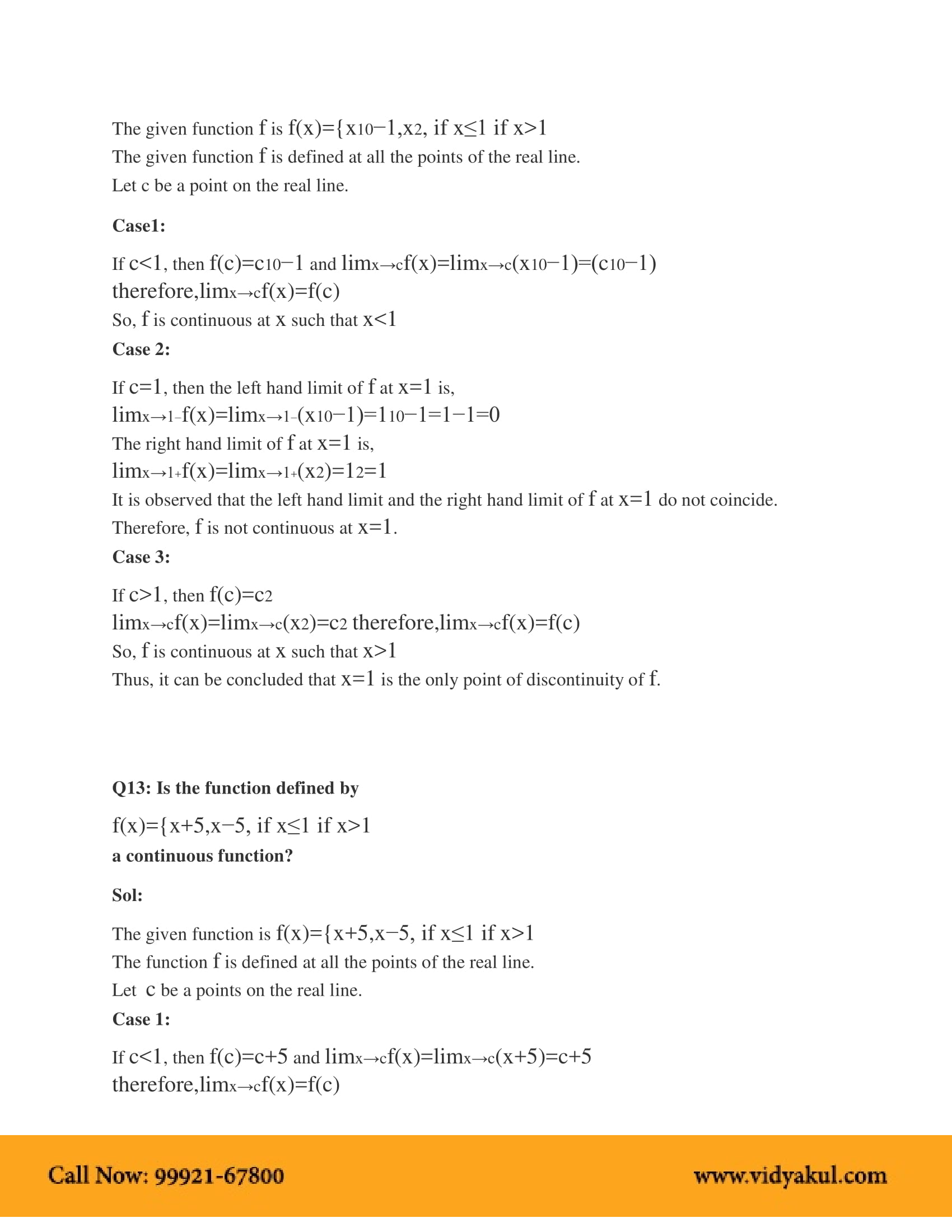 Class 12th Math Continuity And Differentiability NCERT Solution CBSE 2023 Class 12th Math Continuity And Differentiability NCERT Solution CBSE 2023
