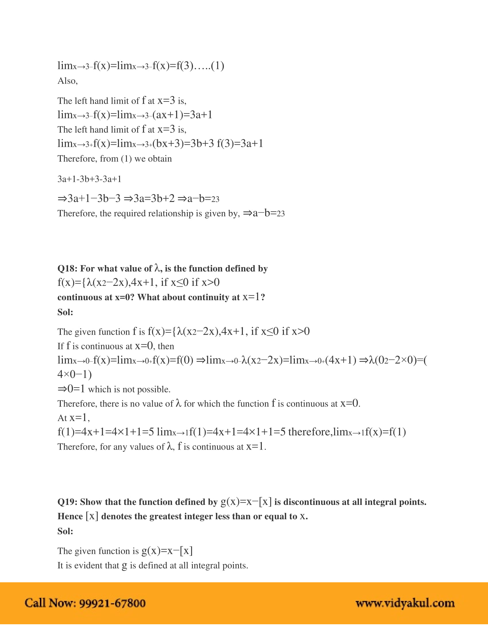 Class 12th Math Continuity and Differentiability NCERT Solution CBSE 2023 Class 12th Math Continuity and Differentiability NCERT Solution CBSE 2023
