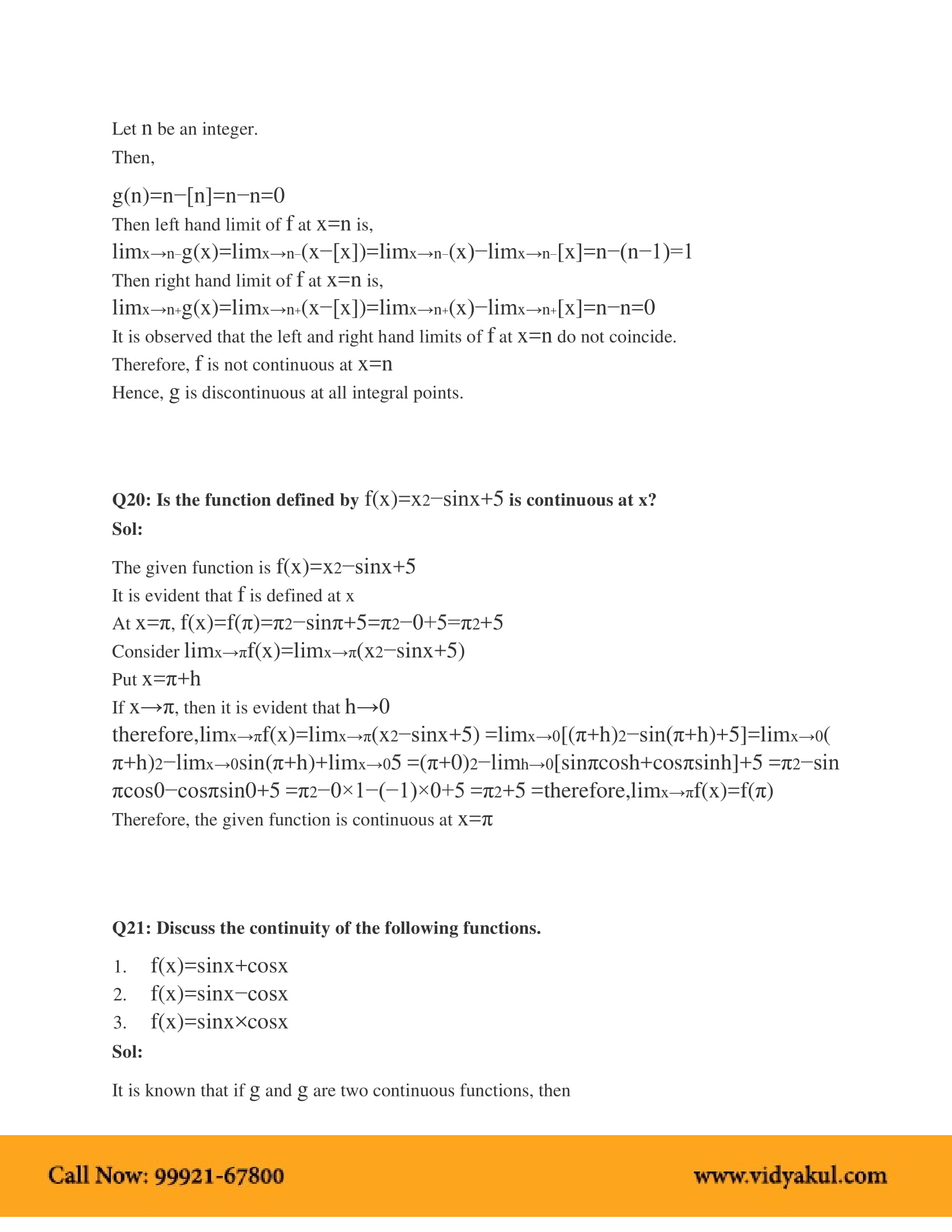 Class 12th Math Continuity and Differentiability NCERT Solution CBSE 2023 Class 12th Math Continuity and Differentiability NCERT Solution CBSE 2023