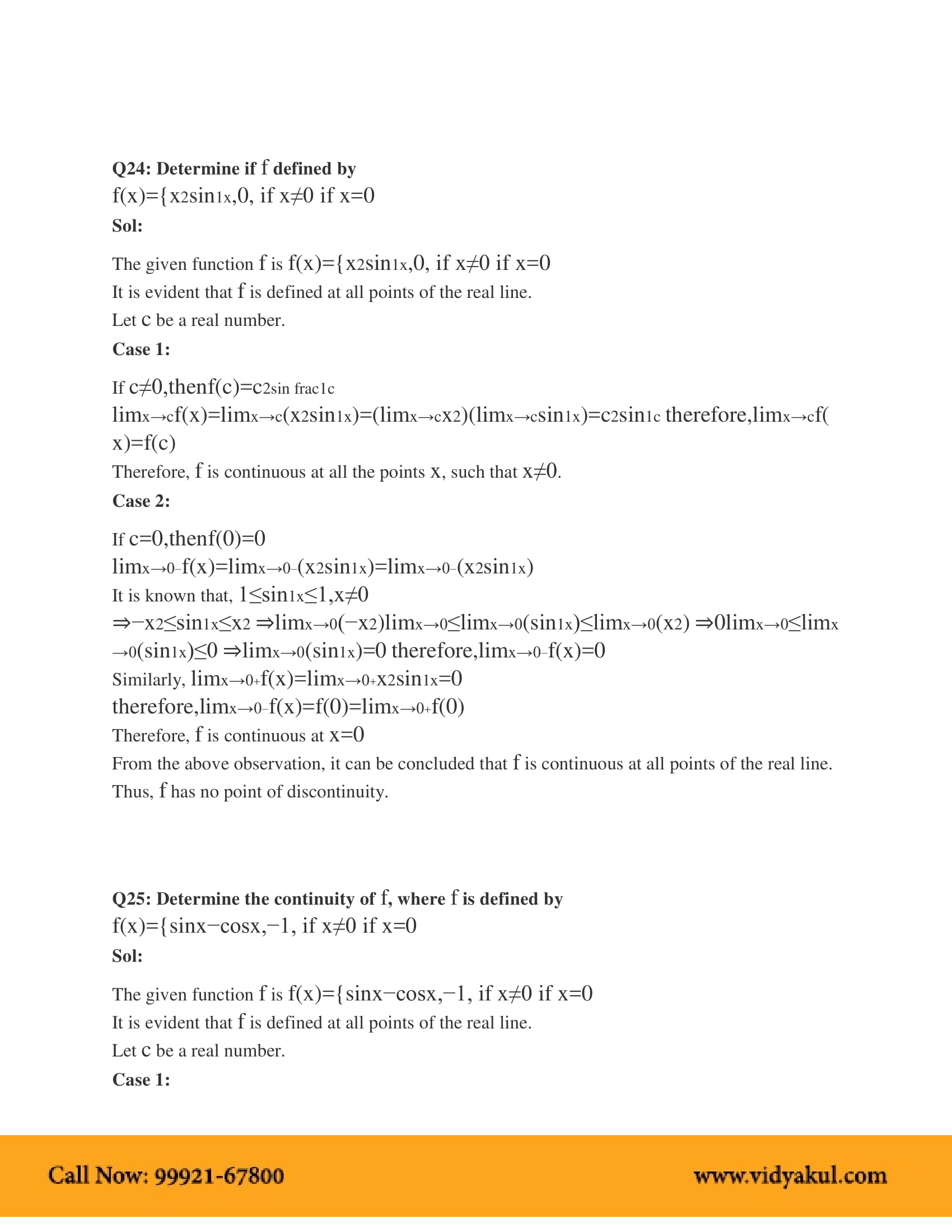 Class 12th Math Continuity and Differentiability NCERT Solution CBSE 2023 Class 12th Math Continuity and Differentiability NCERT Solution CBSE 2023