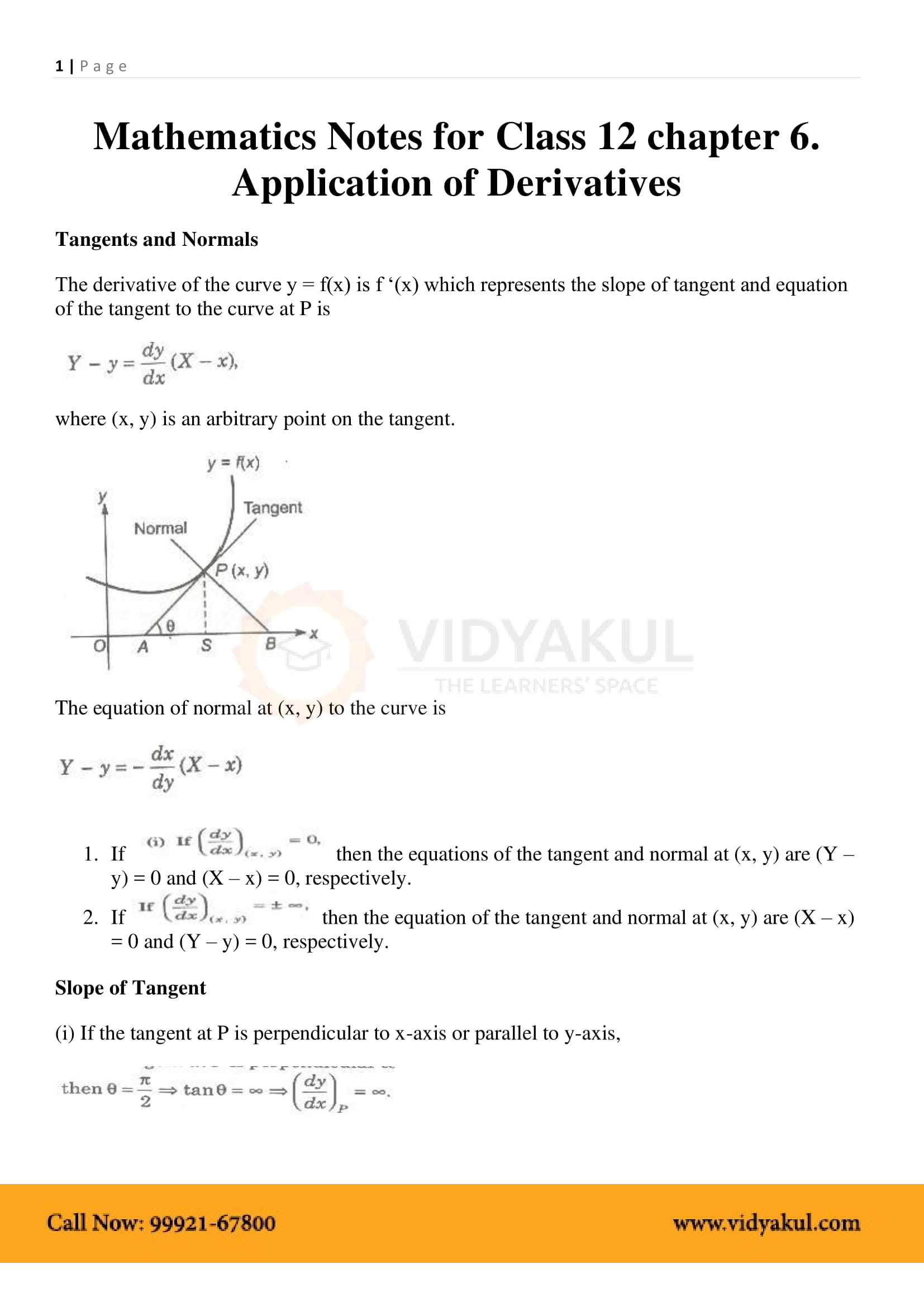 Class 12th Math Application Of Derivatives Formulas CBSE 2023 Class 12th Math Application Of Derivatives Formulas CBSE 2023