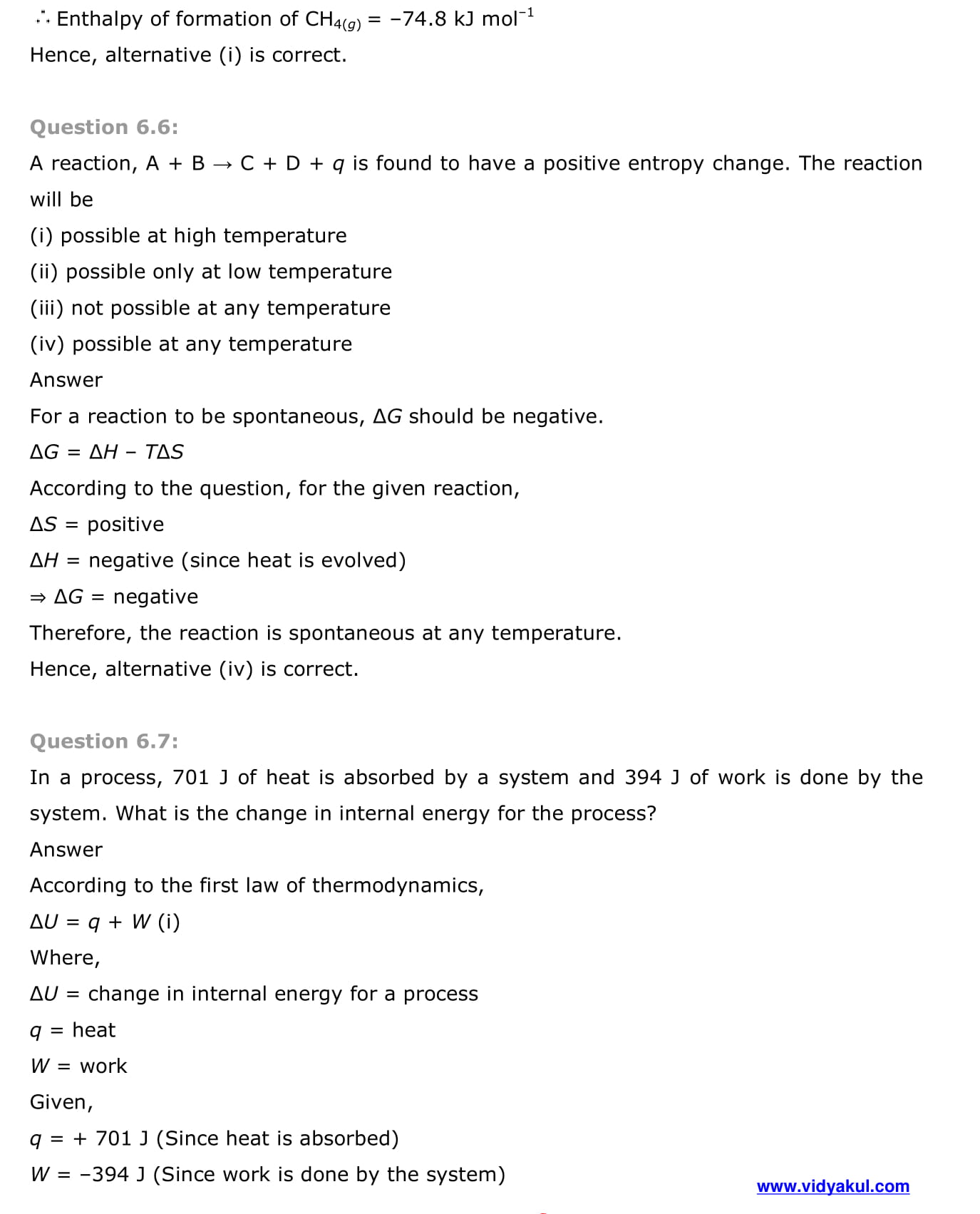 Class 11th Chemistry Chemical Thermodynamics NCERT Solution CBSE 2023 Class 11th Chemistry Chemical Thermodynamics NCERT Solution CBSE 2023
