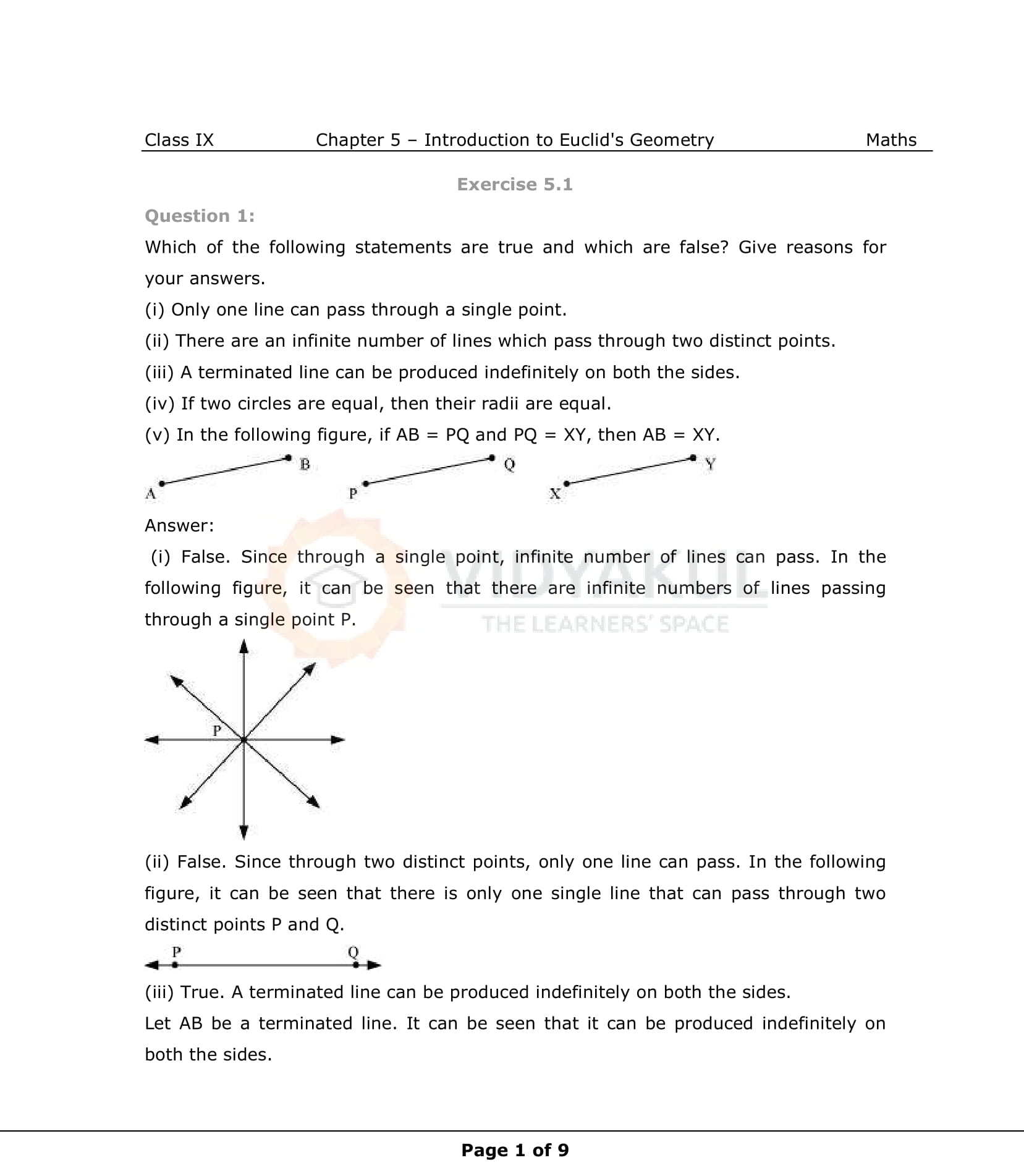 Class 9th Math Introduction To Euclid s Geometry NCERT Solution CBSE 2023 Class 9th Math Introduction To Euclid s Geometry NCERT Solution CBSE 2023