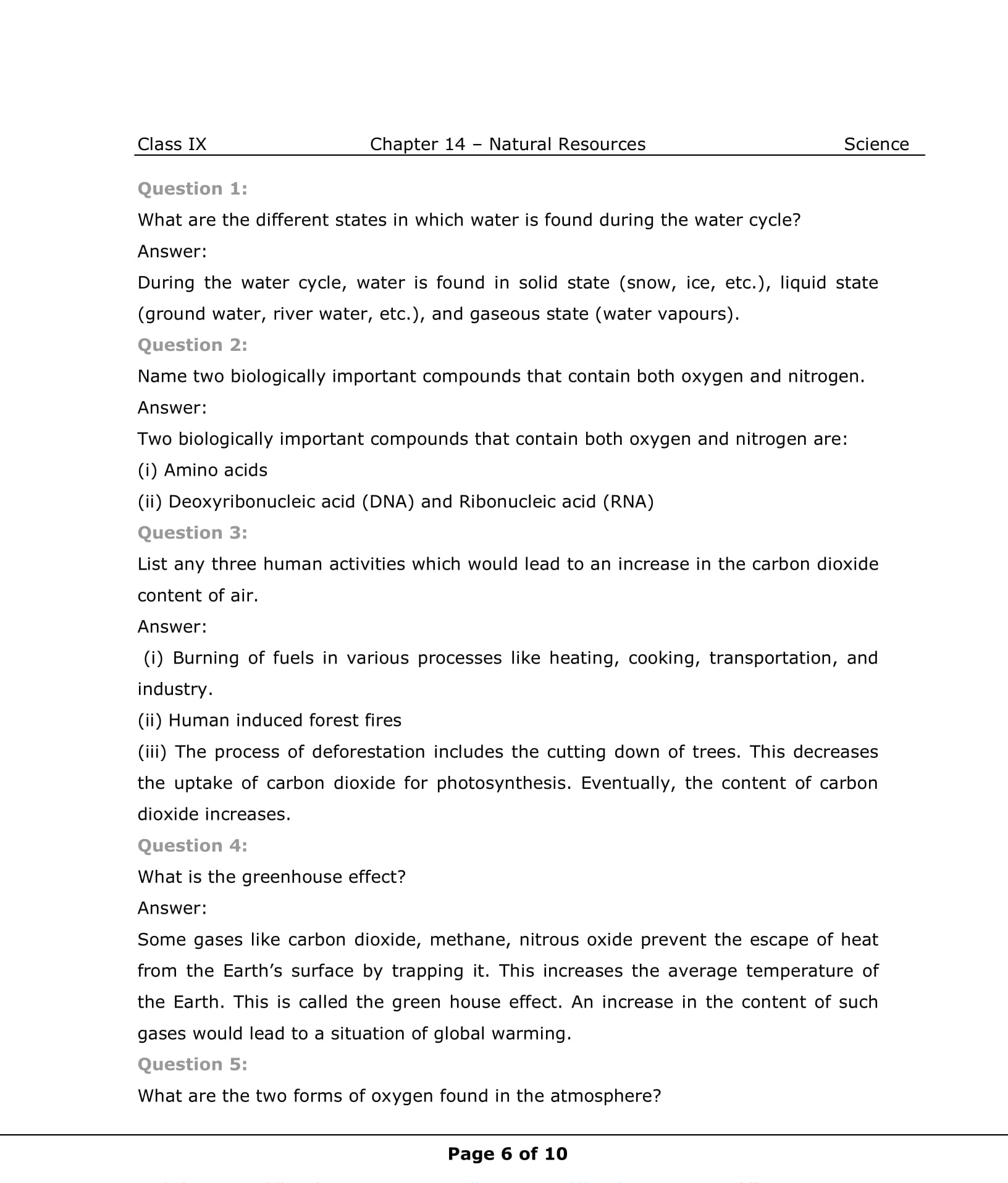 Class 9th Science Natural Resources NCERT Solution CBSE 2023 class-9th-science-natural-resources-ncert-solution-cbse-2023
